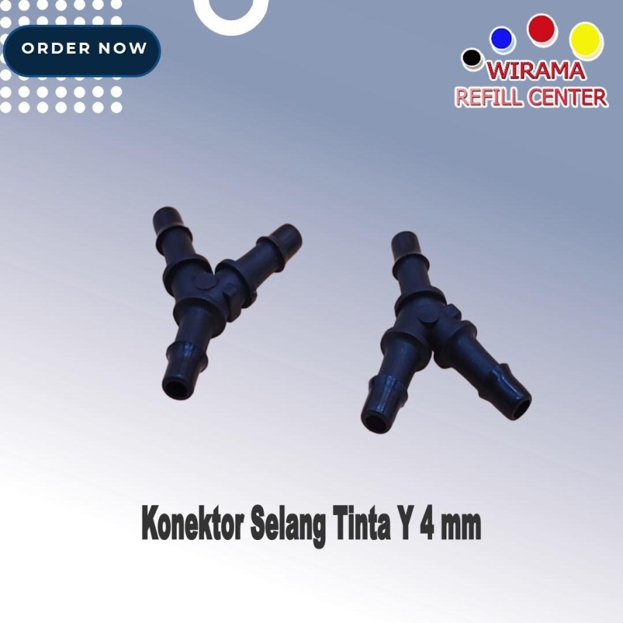 Konektor Selang Tinta Y 4 mm | Wirama Refill | Tinta Toner Sparepart ...